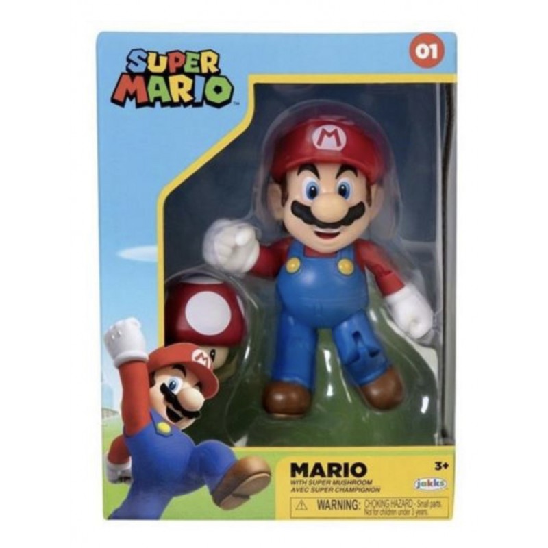 Figurine Super Mario avec Super Champignon - Figurine articule ...