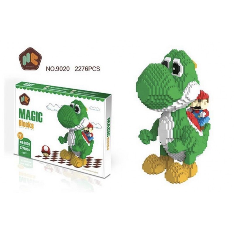 Mini blocs Lego - Personnage Yoshi -Super Mario 20.5 Cm